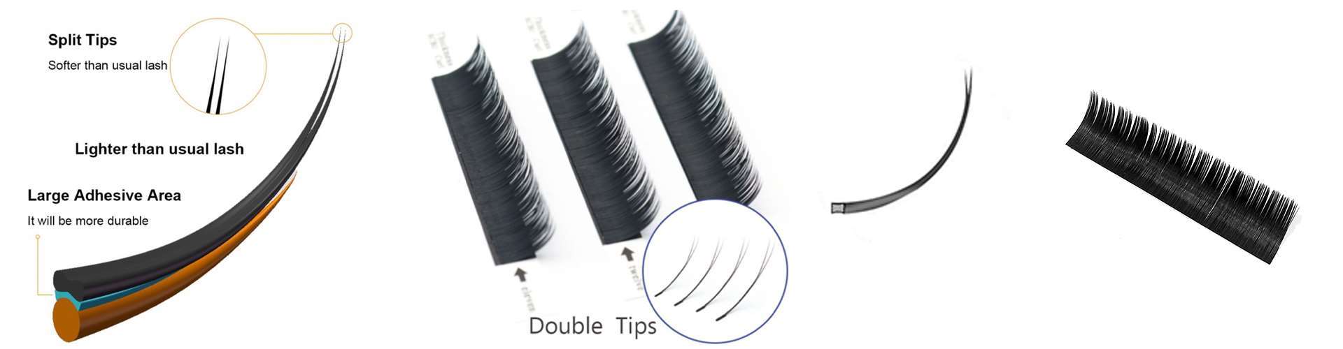 Ellipse Flat Eyelash Extensions, Lashes Extensions Wholesale